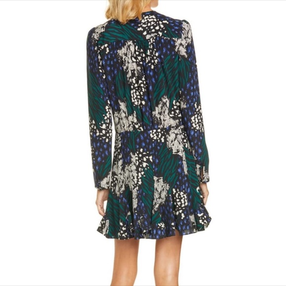 Veronica Beard | Dresses | Veronica Beard Green Silk Mini Riggins Dress ...